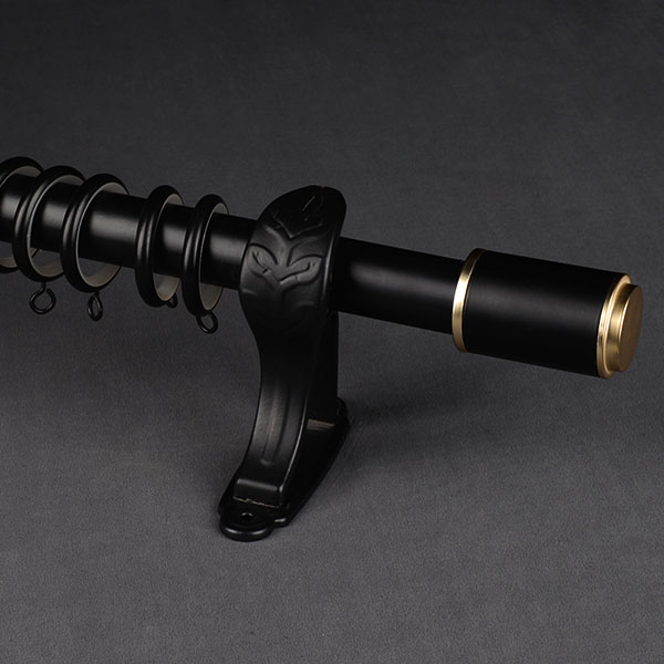 CS0039 Black Curtain Rod Set